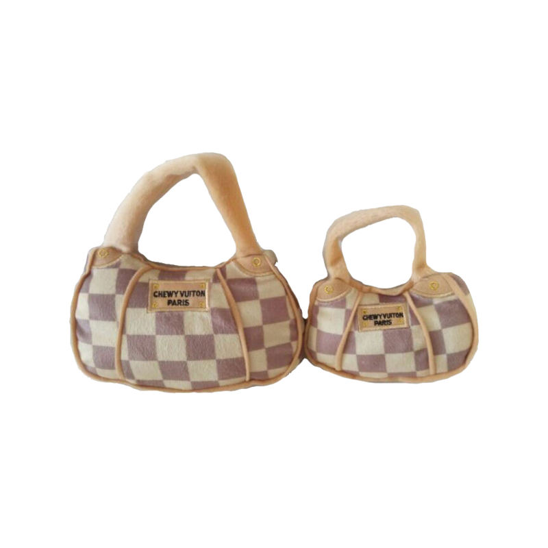 Chewy Vuiton Checker Handbag | Waggs to Riches
